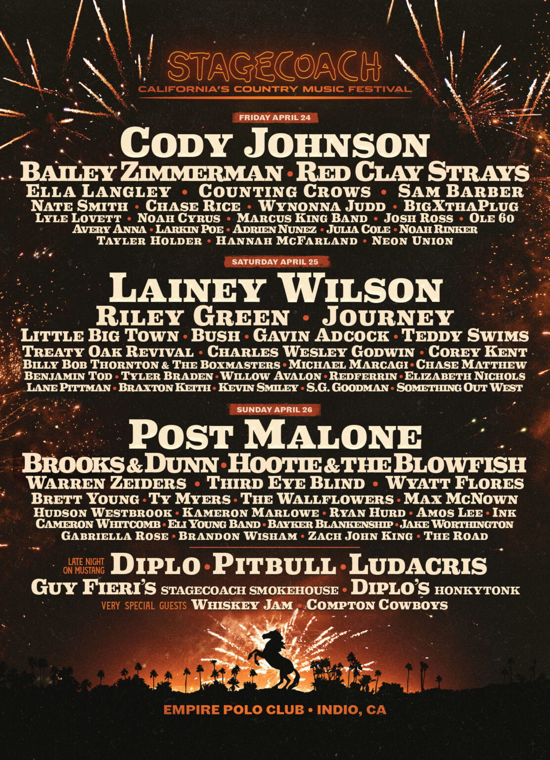 Stagecoach 2026 Lineup Headed by Post Malone, Lainey Wilson and Cody ...