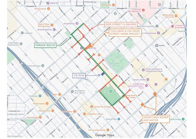 Fresno Drivers Warned of Downtown Closures for Saturday's Christmas ...